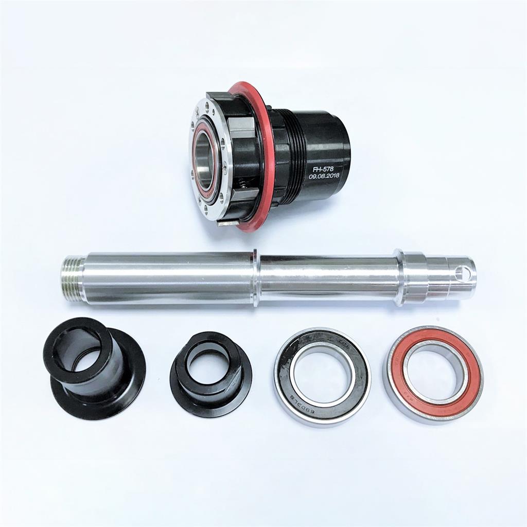SCOTT Hub Rep Kit SY Sil/Rev 1.0 CL XD R Kit med lager, aksling og boss ...